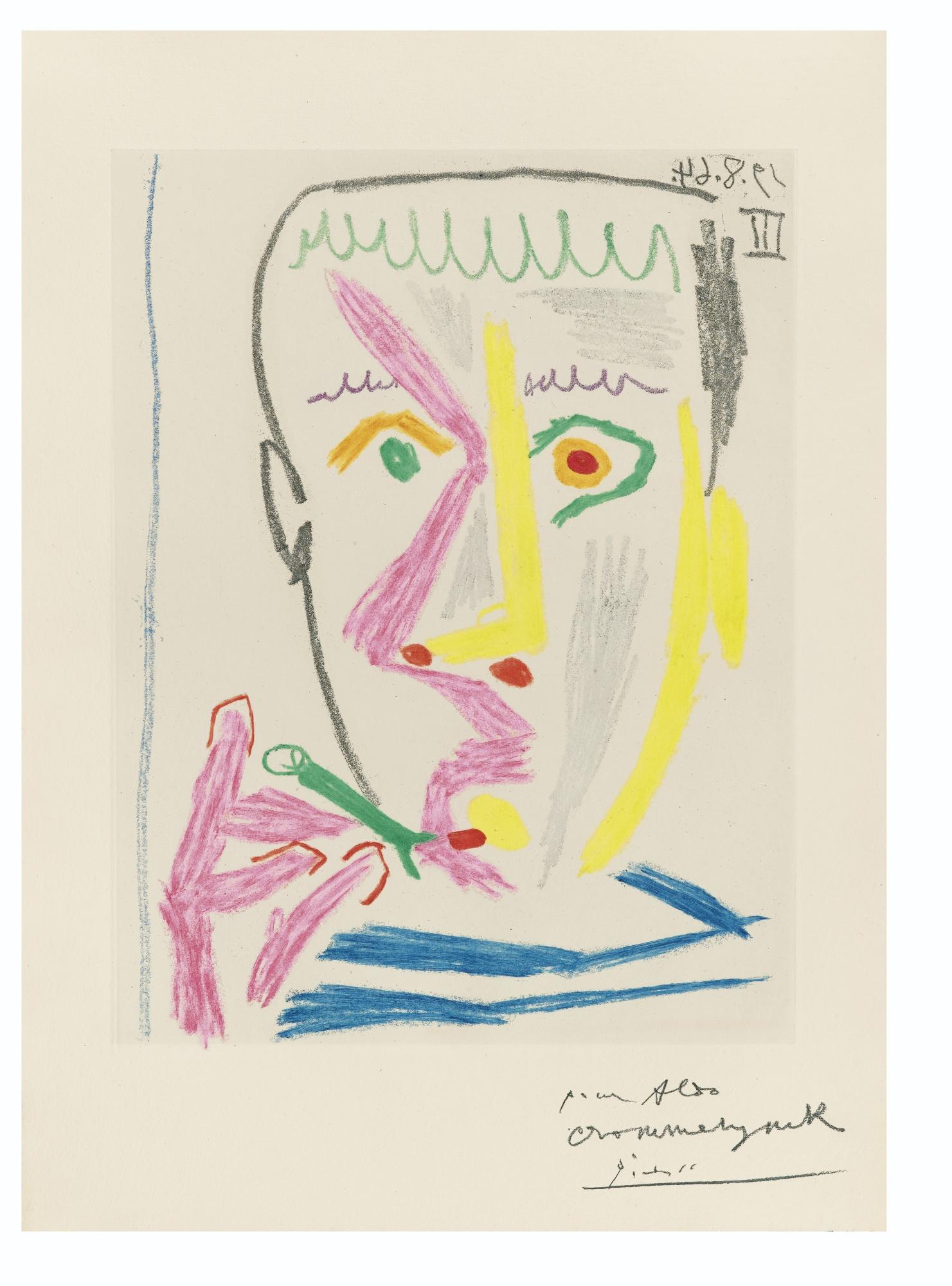 Fumeur. Iipablo Picasso ; Fumeur. Ii ; Soft Ground Etching; Signed ...