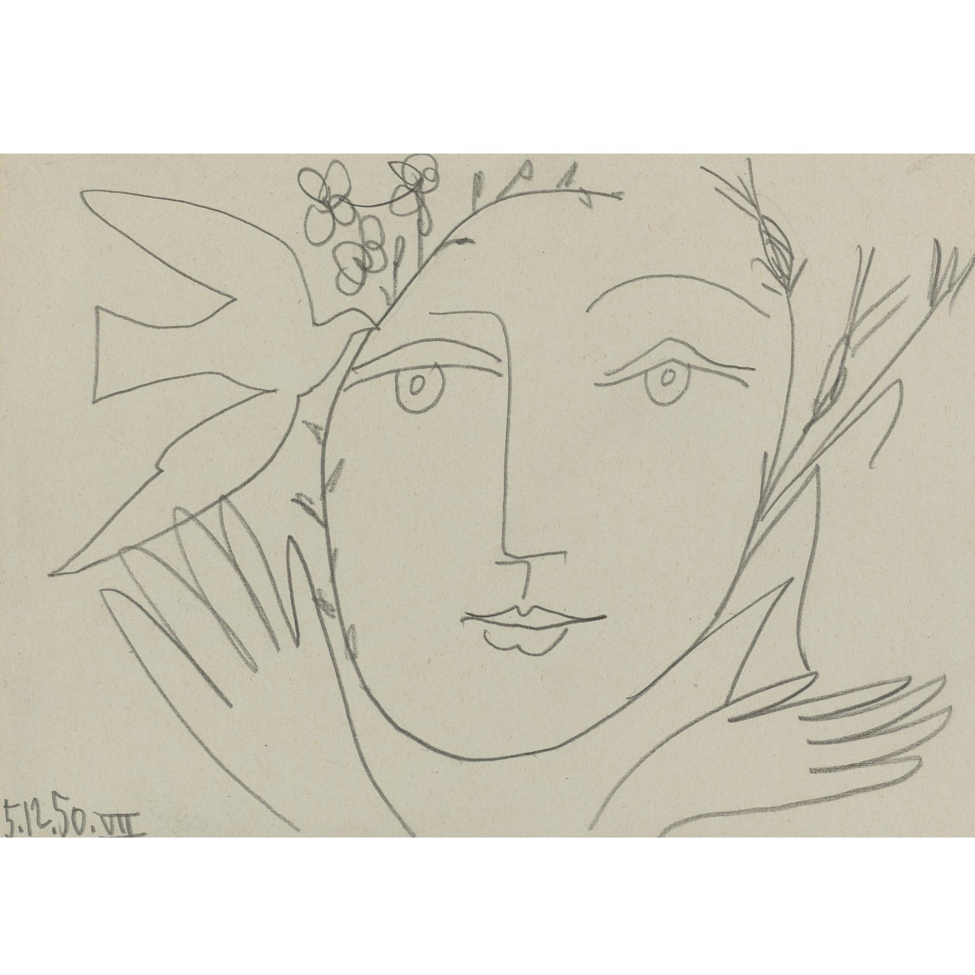 Le Visage De La Paix: Colombe, Visage, Mains Et Fleur by Pablo Picasso ...