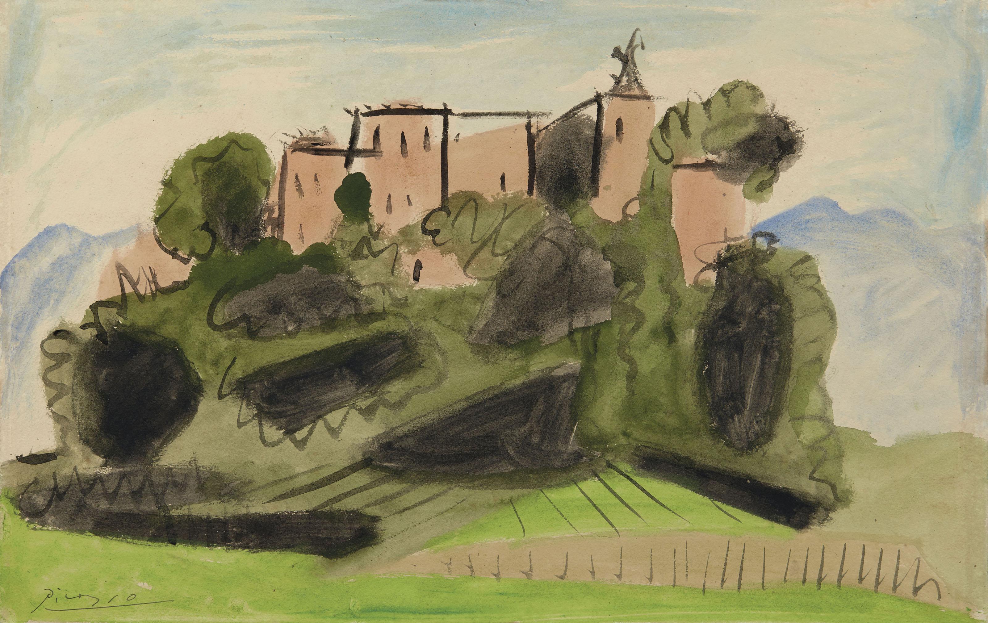 Paysage de Ménerbes by Pablo Picasso | Art.Salon