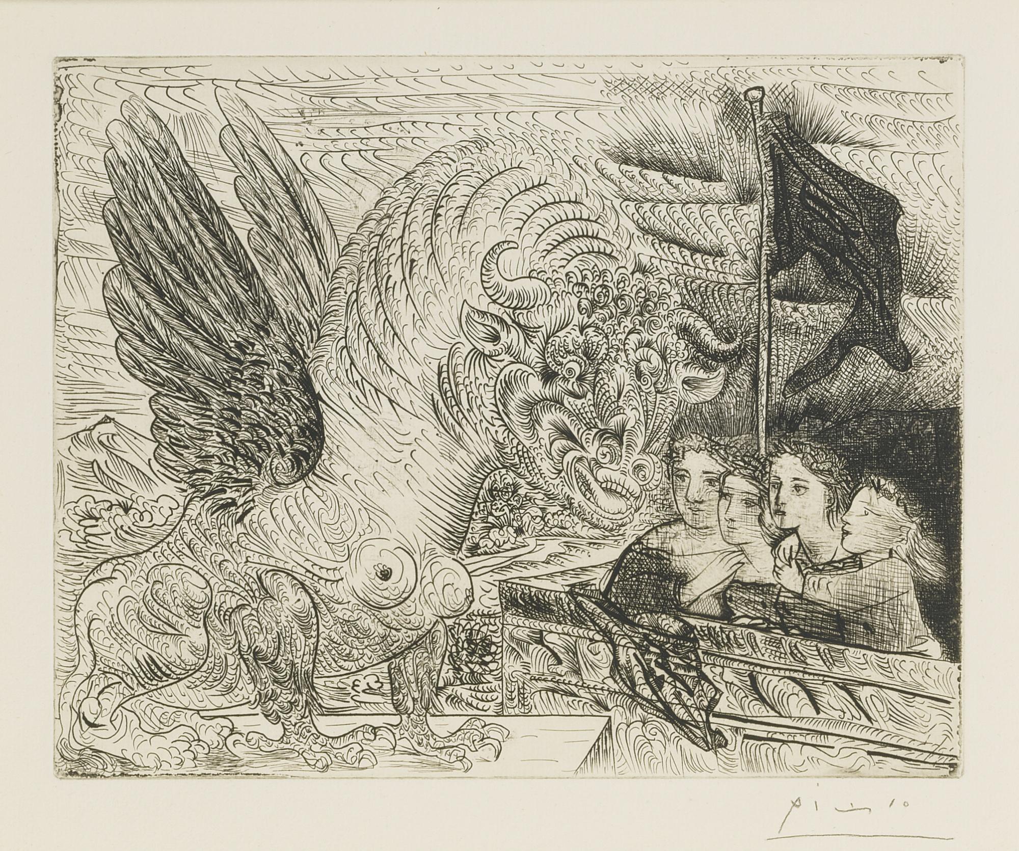 Taureau Aile Contemplé Par Quatre Enfants (B. 229; Ba. 444) by Pablo ...