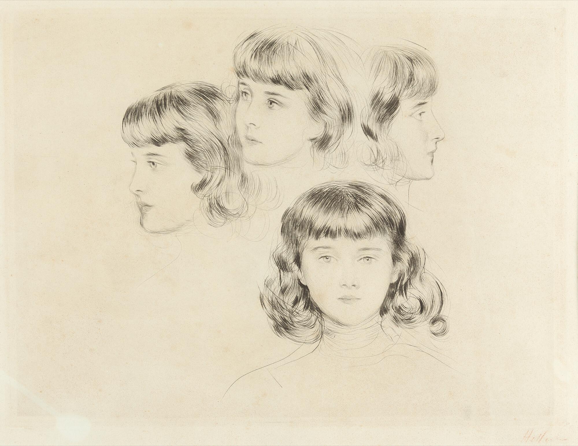 Ellen Helleu (quatre études). by Paul César Helleu | Art.Salon