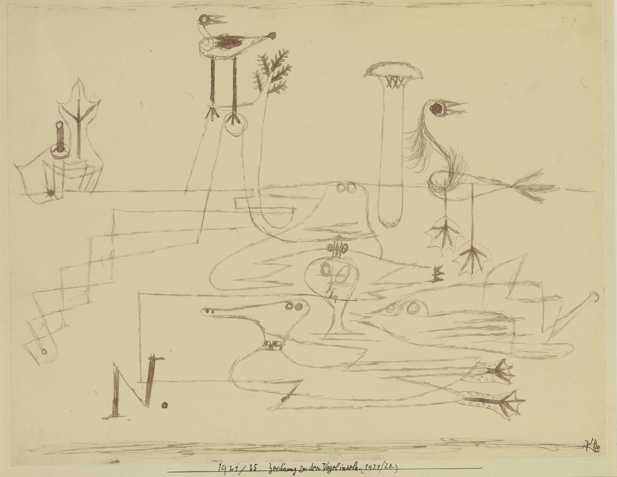 Zeichnung Zu Den Vogelinseln (1921/20.) (Drawing For Bird Islands (1921 ...