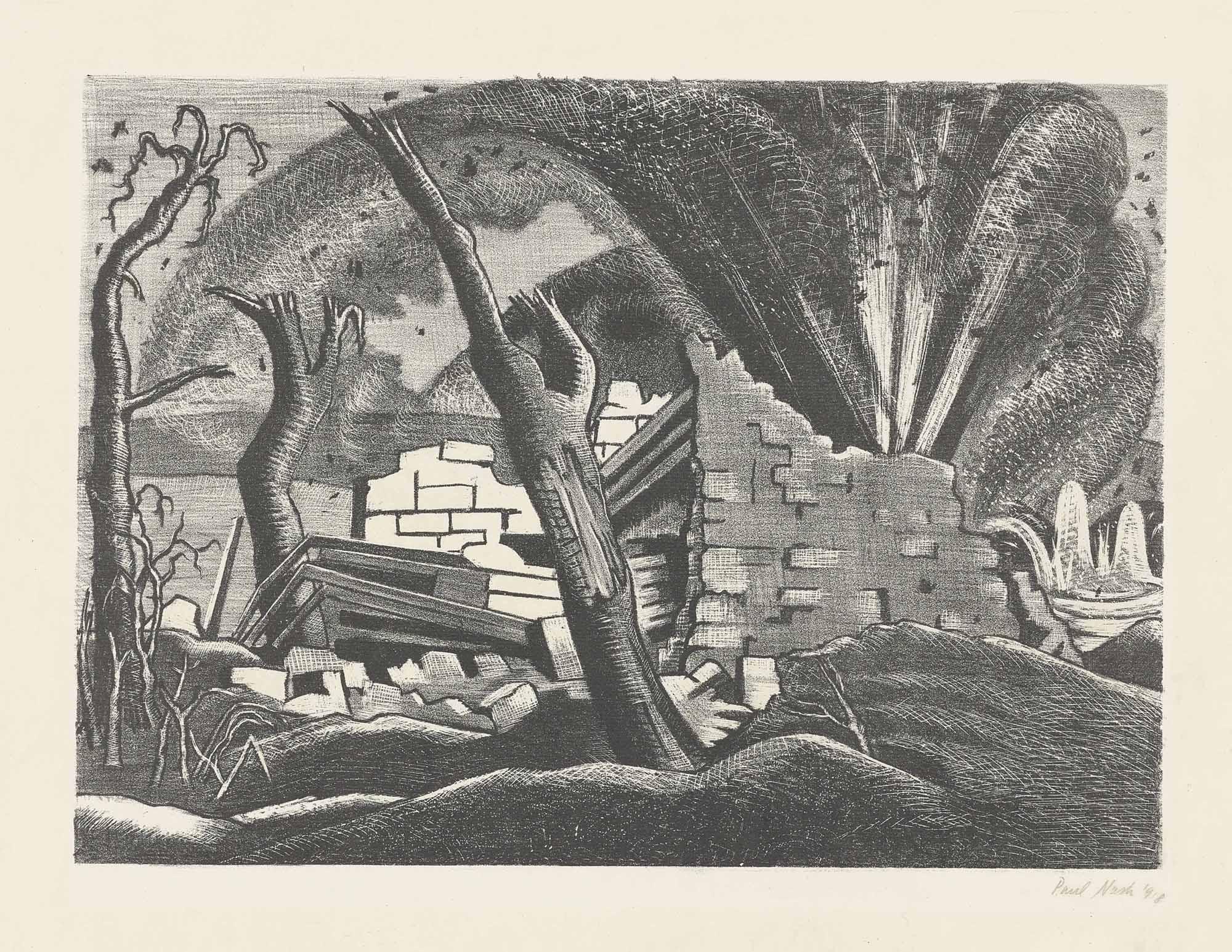 A Shell Bursting, Passchendaele by Paul Nash | Art.Salon