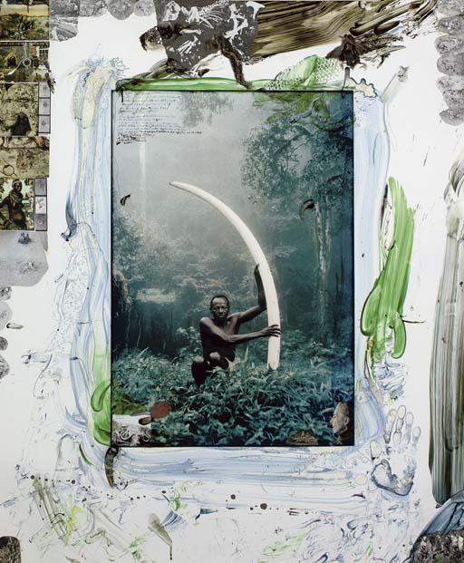 Elui With World Record Cow Elephant Tusk, 1962 by Peter Beard | Art.Salon