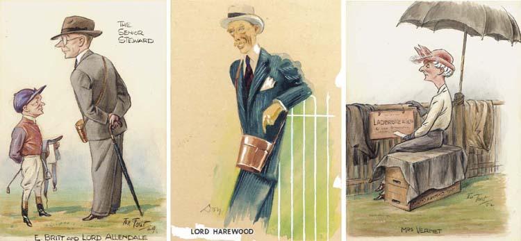 The senior steward, E. Britt and Lord Allendale; and Mrs Vernet by ...