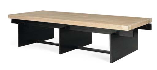 An Ebonized Cedar And Teak Center Table, Circa 1960 by Pierre Jeanneret ...