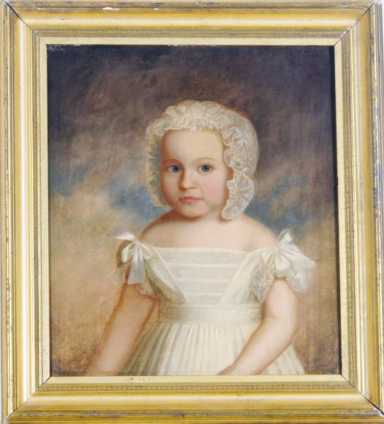 Portrait of a baby wearing a silk bonnet | Art.Salon