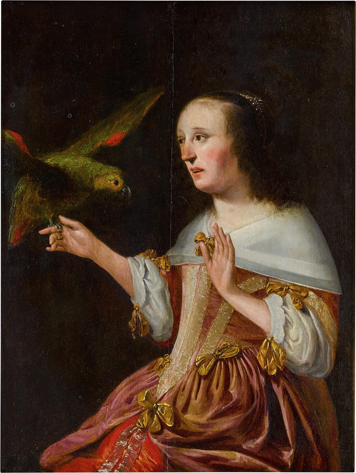 Portrait of a lady with a parrot | Art.Salon