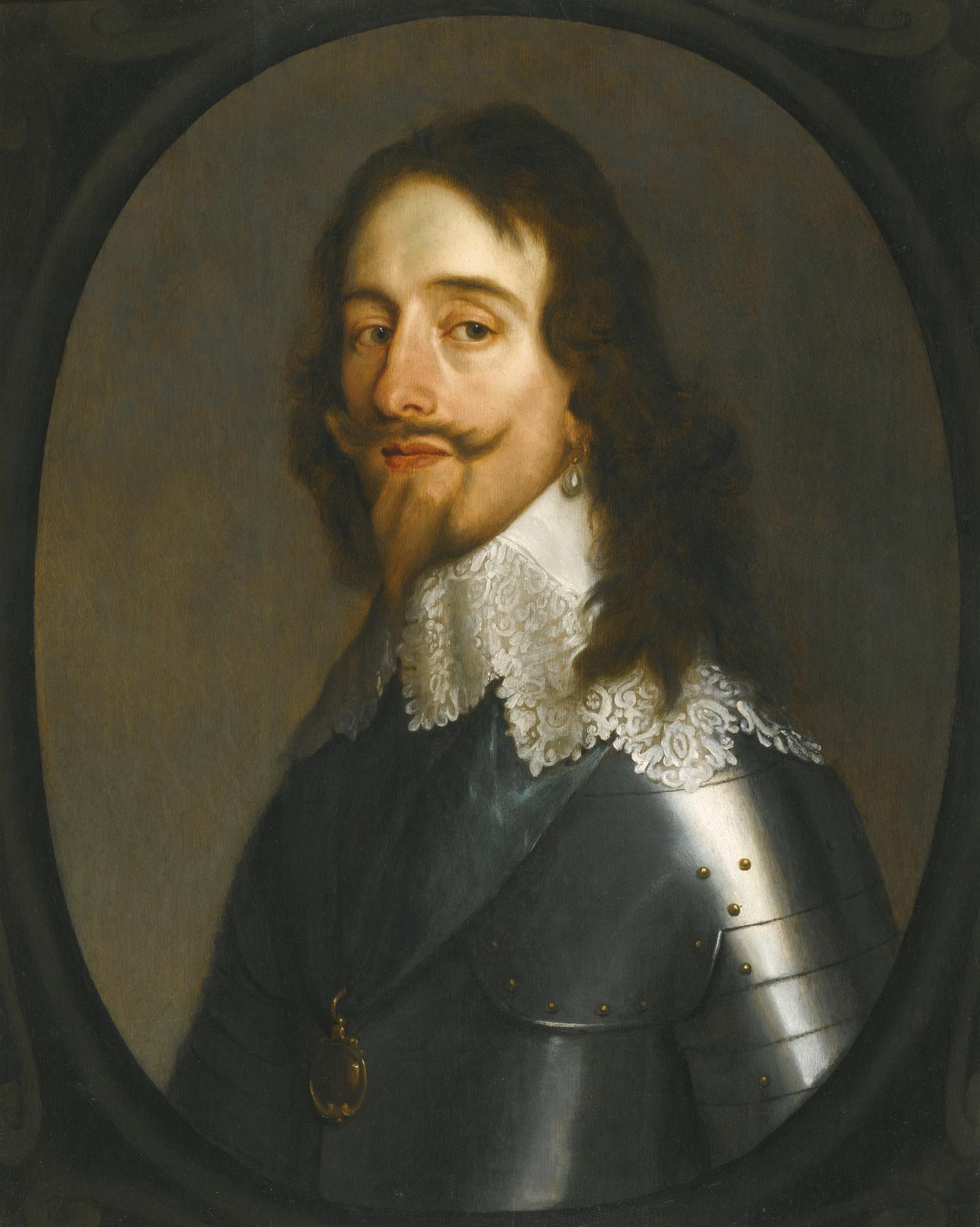 Portrait Of King Charles I (1600-1649), Half Length, Wearing Armour ...