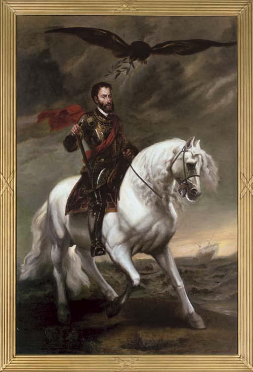 Portrait of King Charles V of Spain (1500-1558) on horseback | Art.Salon