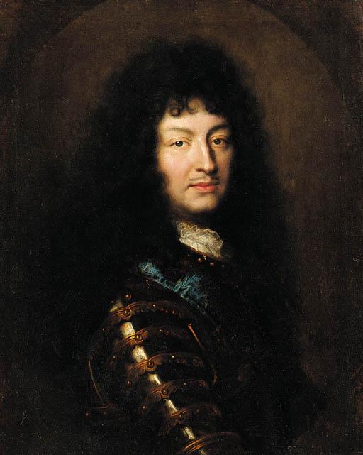 Portrait Of King Louis Xiv, Bust-Length, In Armour With The Sash Of The ...