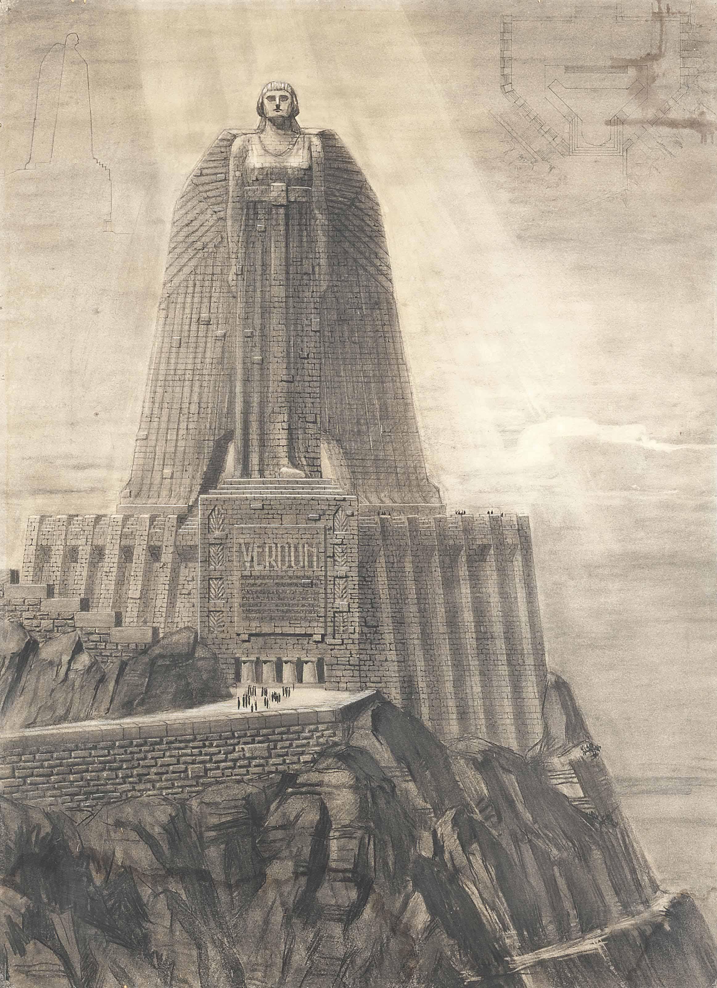 Proposed Drawing For A World War One Verdun Memorial | Art.Salon