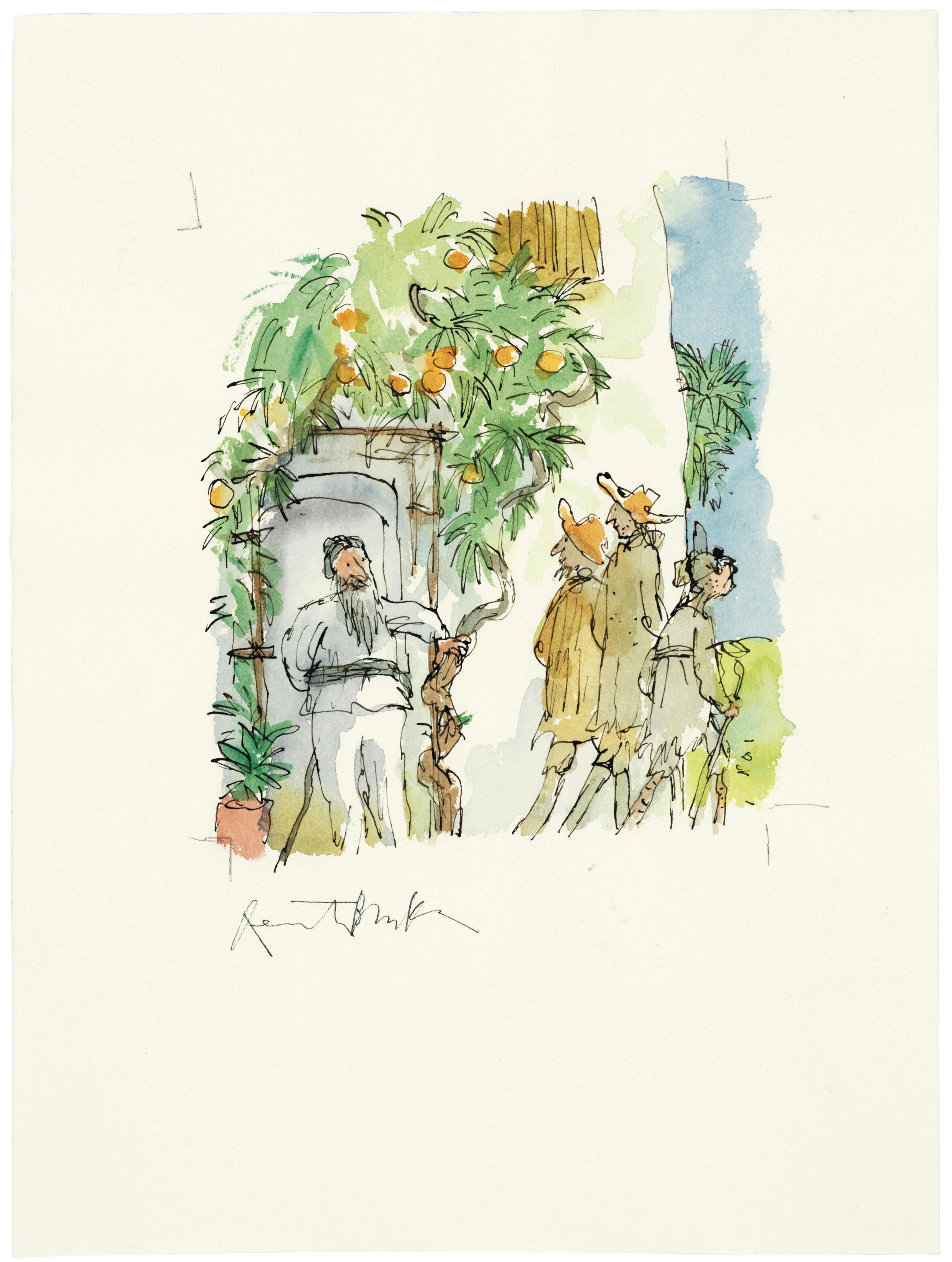 Candide, Dr Pangloss and Cacambo by Quentin Blake | Art.Salon