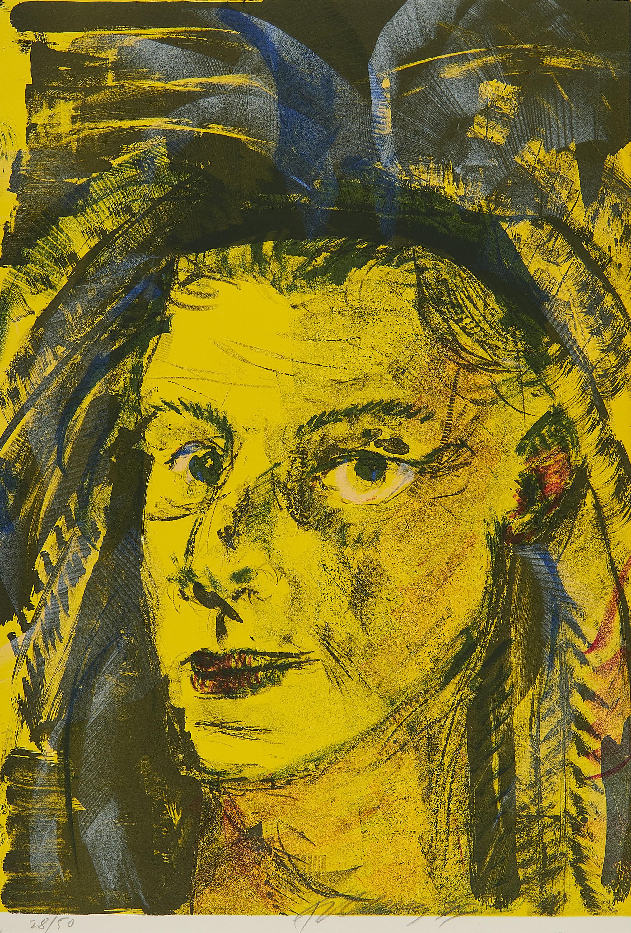 Selbstporträt als Indianer. by Rainer Fetting | Art.Salon