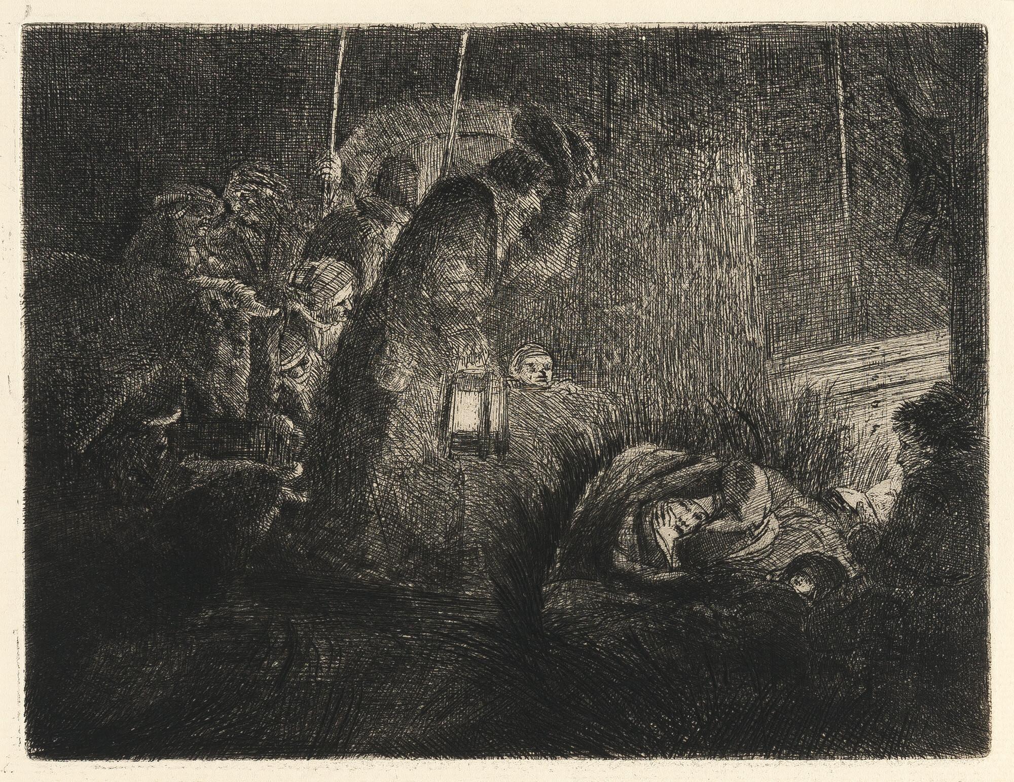 Die Anbetung der Hirten, bei Laternenschein by Rembrandt Harmensz. van Rijn | Art.Salon