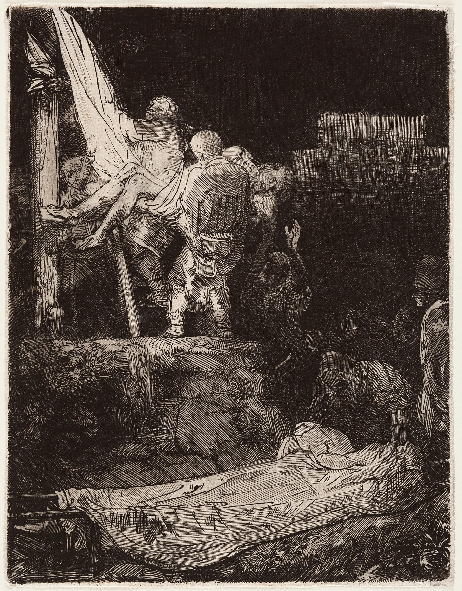 Die Kreuzabnahme bei Fackelschein by Rembrandt Harmensz. van Rijn | Art.Salon