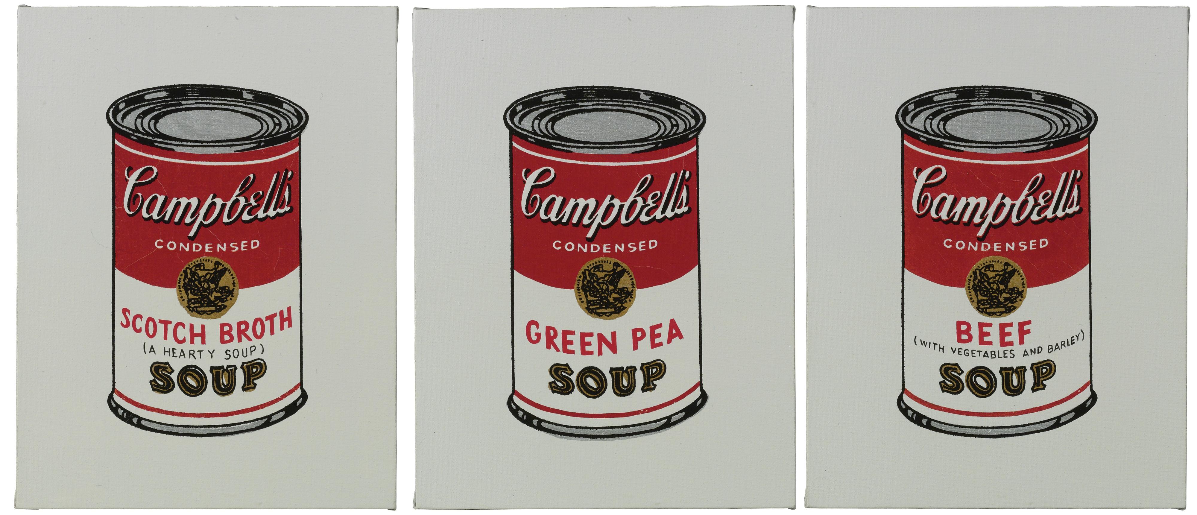 Andy Warhol, 'Campbell'S Soup Can (Green Pea)'; Andy Warhol, 'Campbell ...