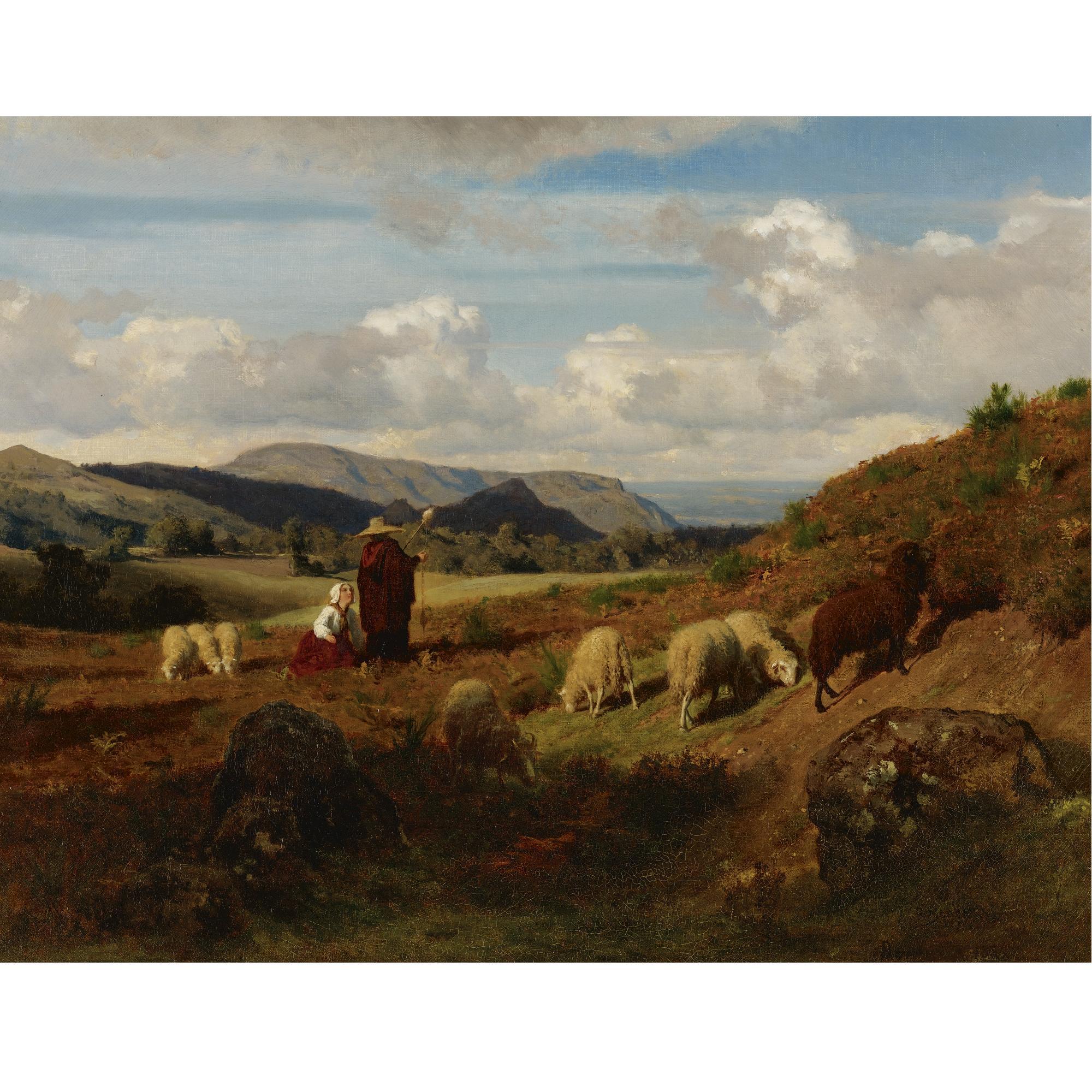 French Shepherds And Their Flock by Rosa Bonheur | Art.Salon