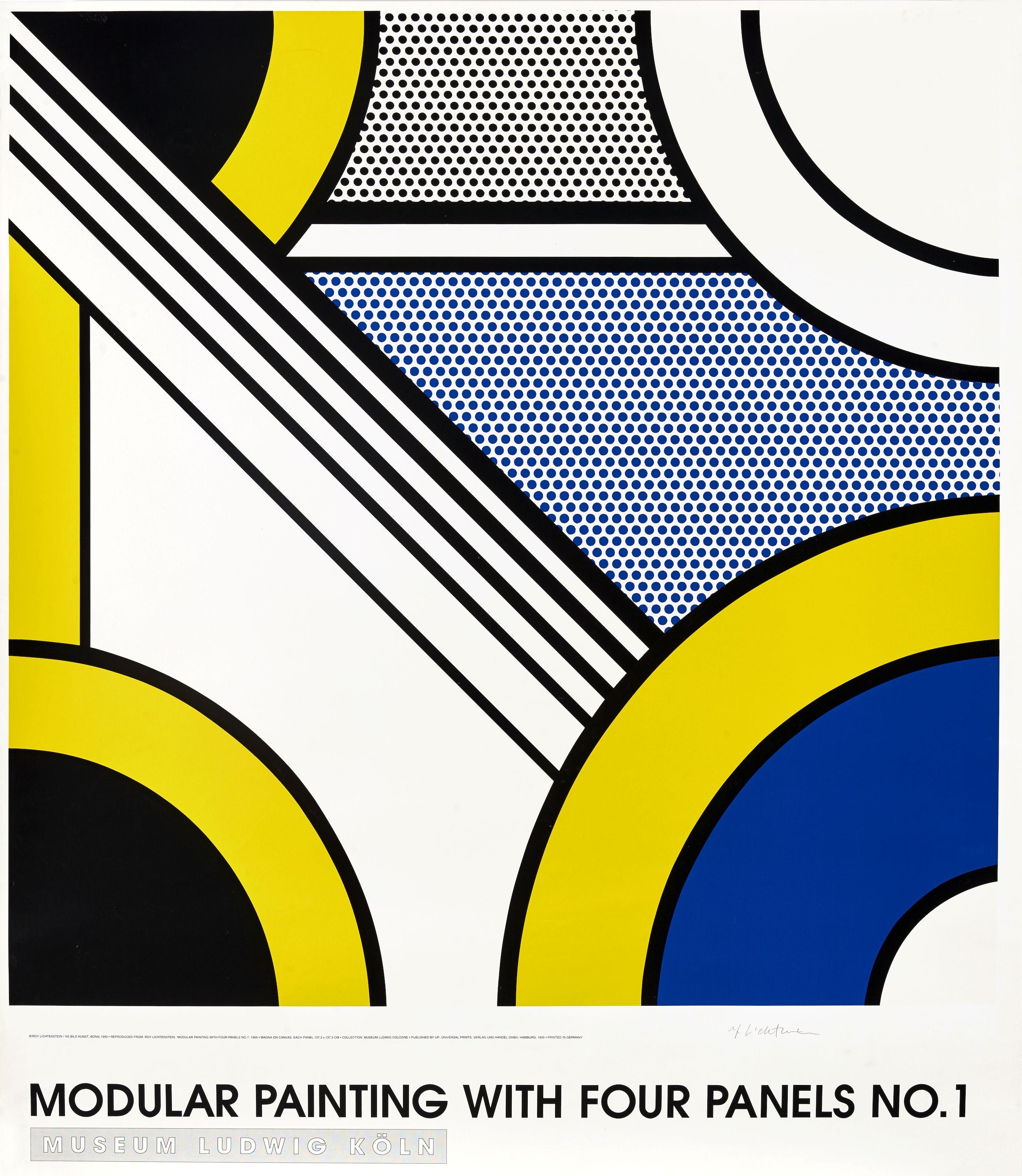 Modular Painting with Four Panels No. 1 (Poster) by Roy Lichtenstein ...