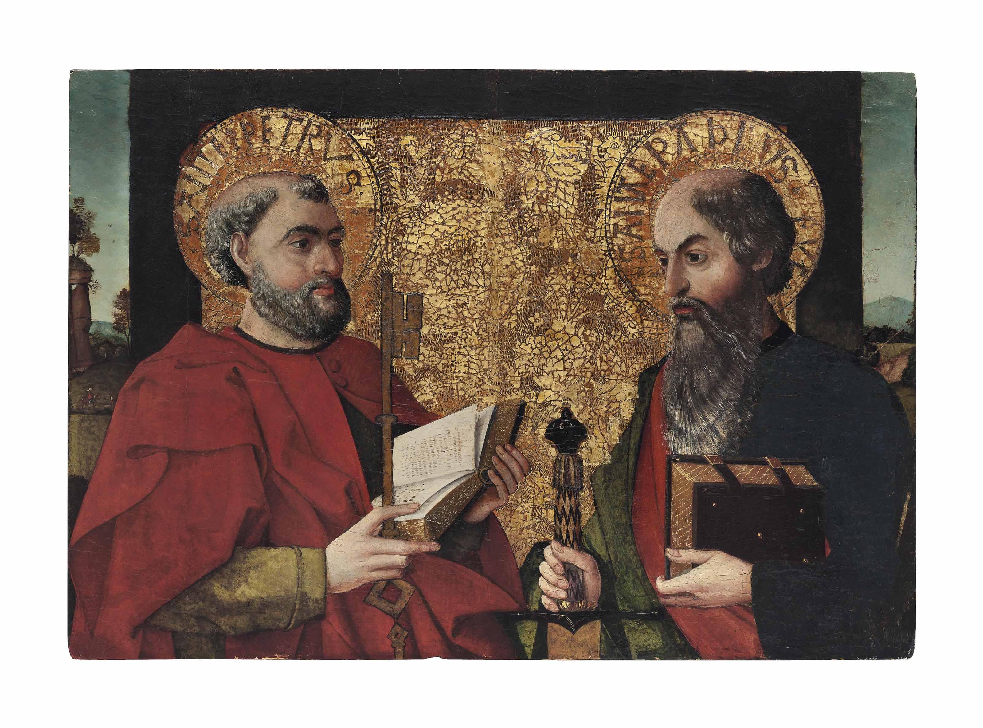 Saint Peter And Saint Paul Before A Cloth Of Honour | Art.Salon