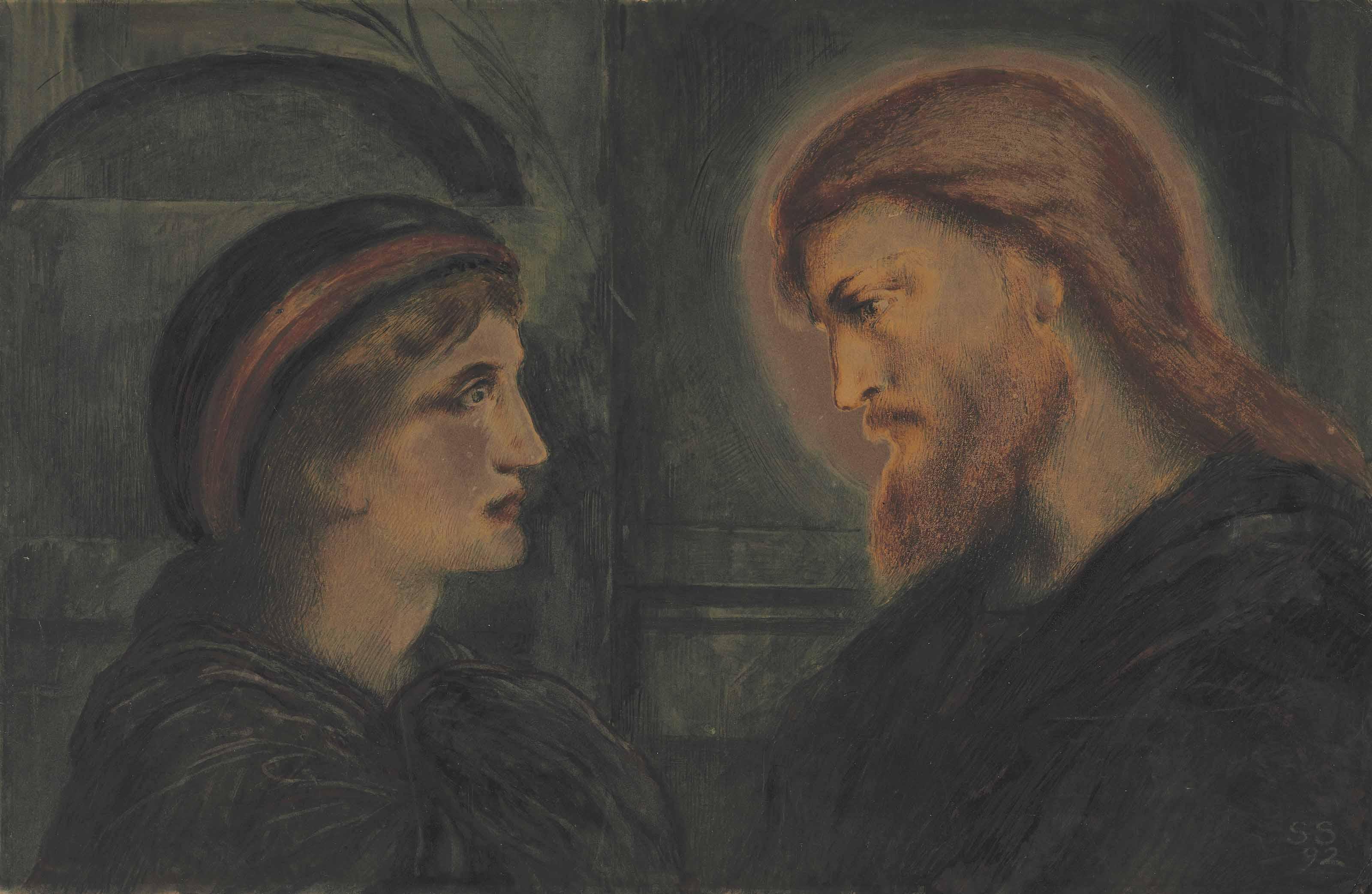 Christ and a Youth by Simeon Solomon | Art.Salon