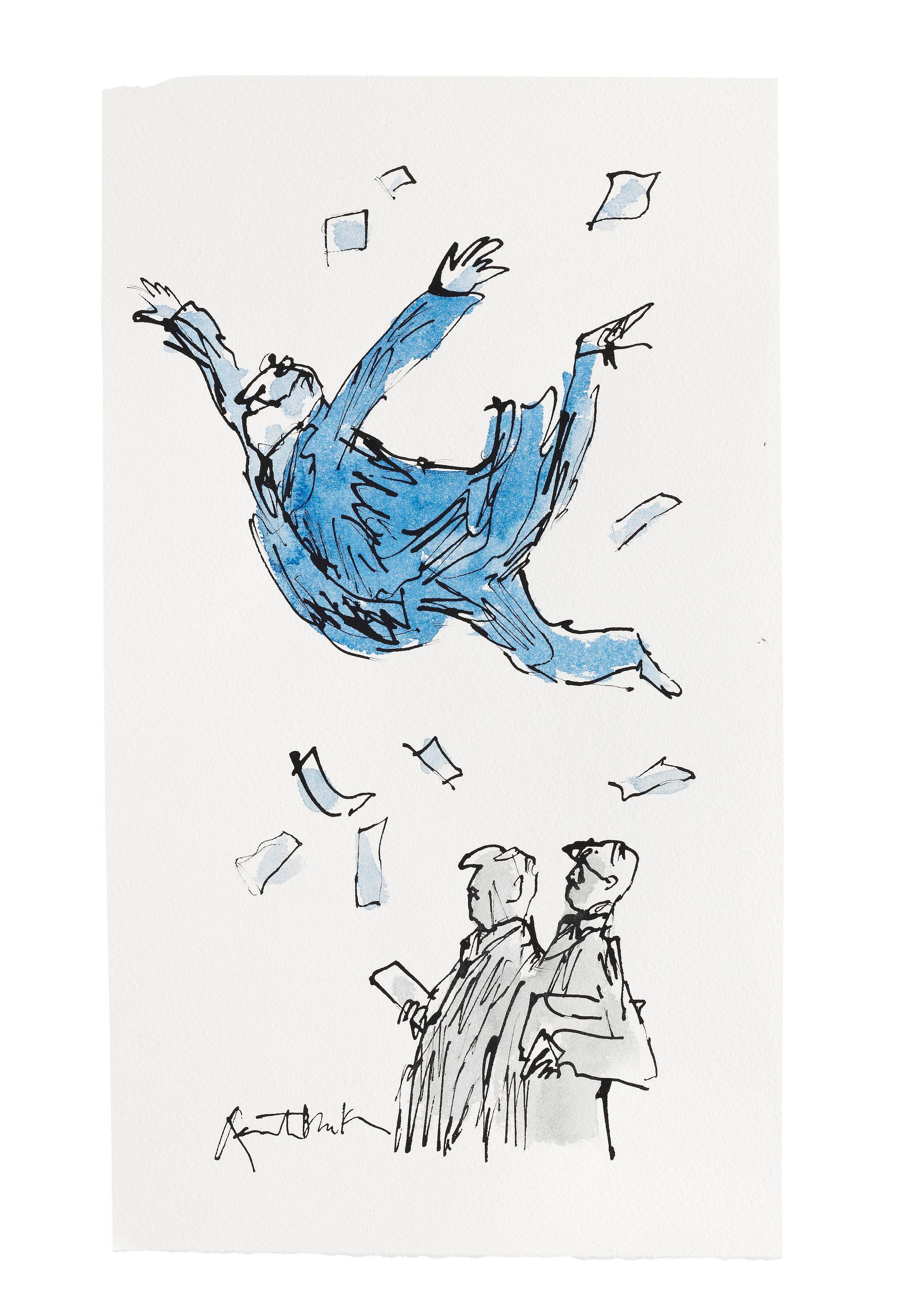 Undignified Levitation (unframed) by Sir Quentin Blake | Art.Salon