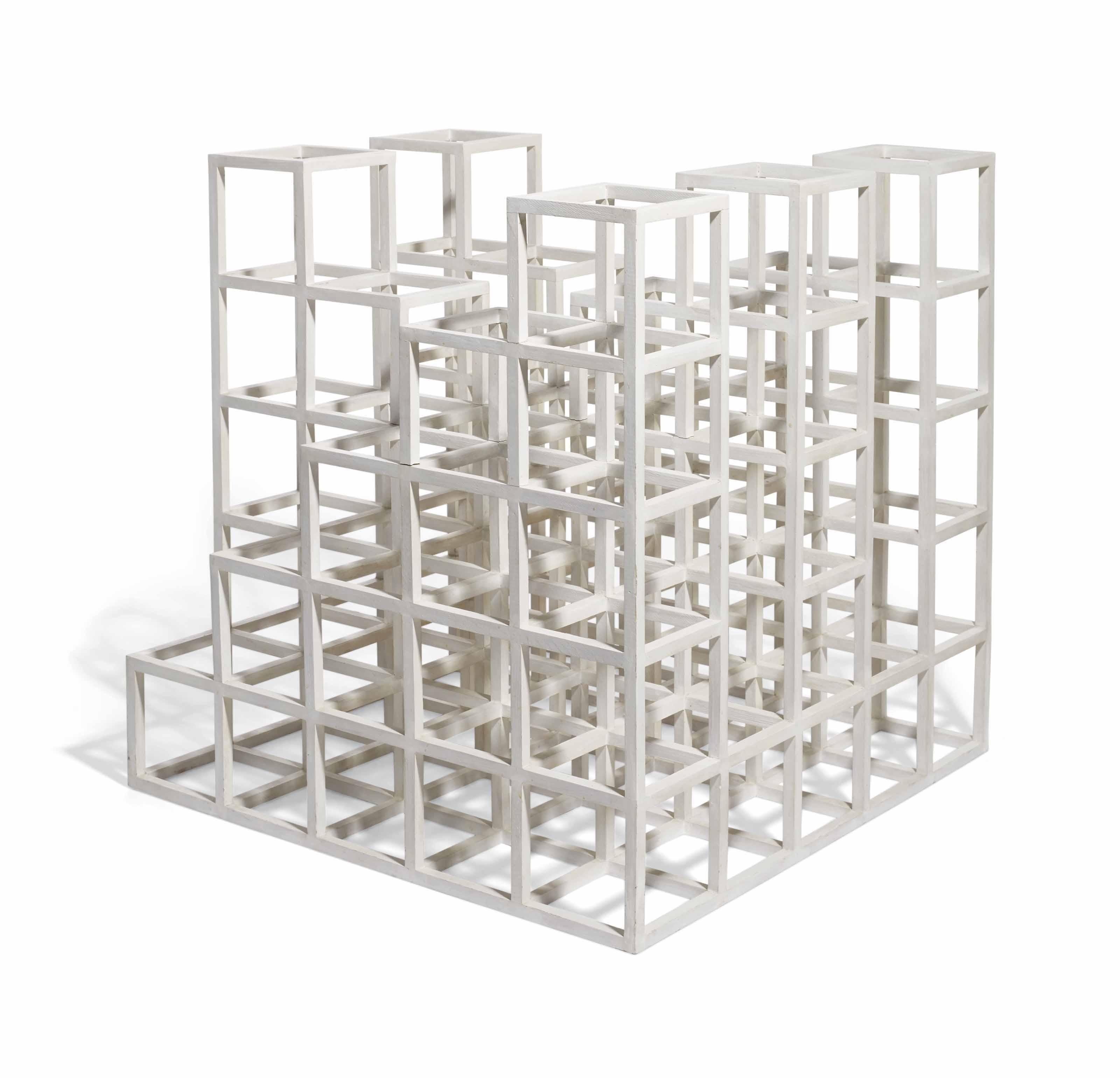 Cube structure based on five modules by Sol Lewitt | Art.Salon