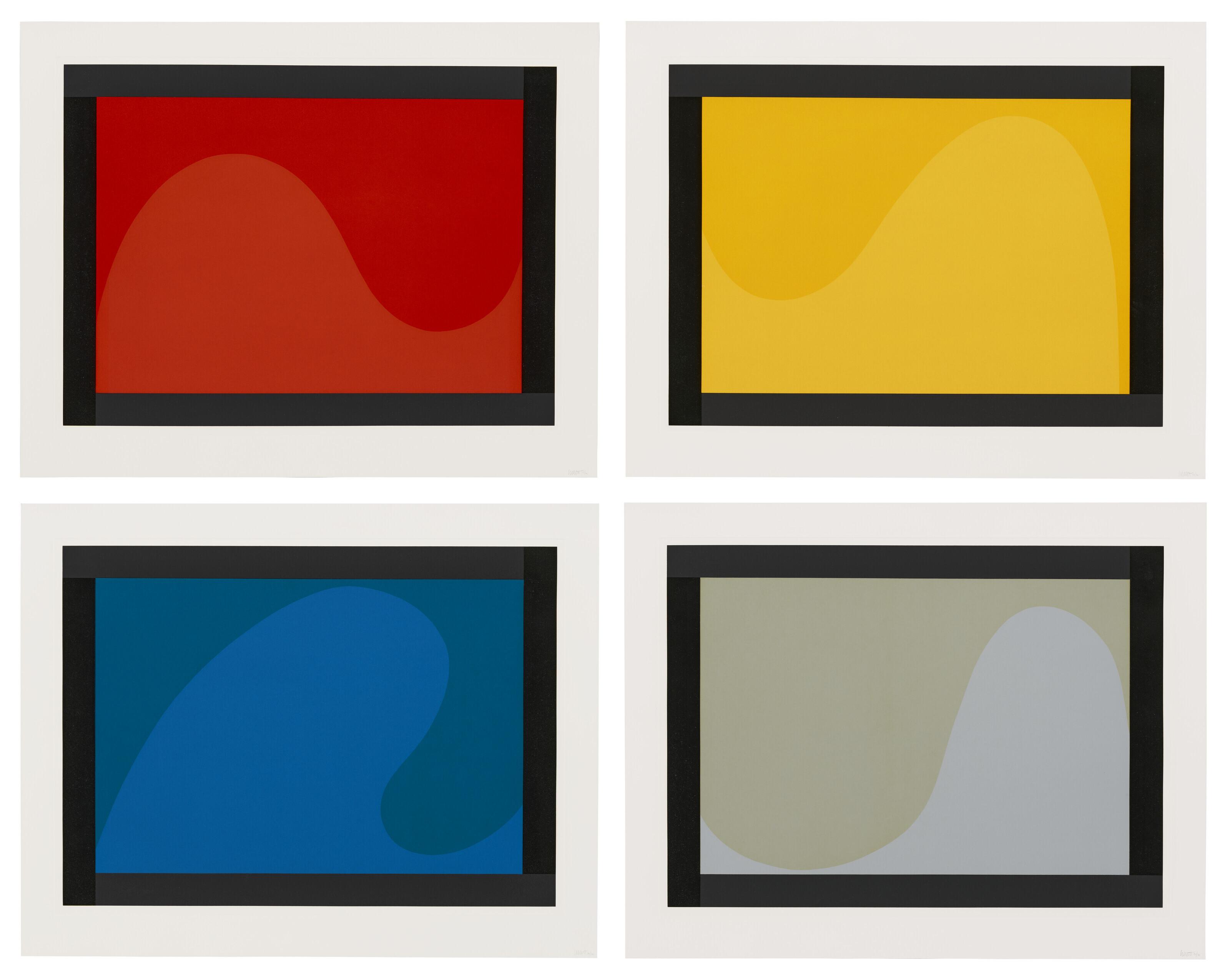 Irregular Forms (Flat and Glossy Colors) with Black Border 1-4 by Sol ...