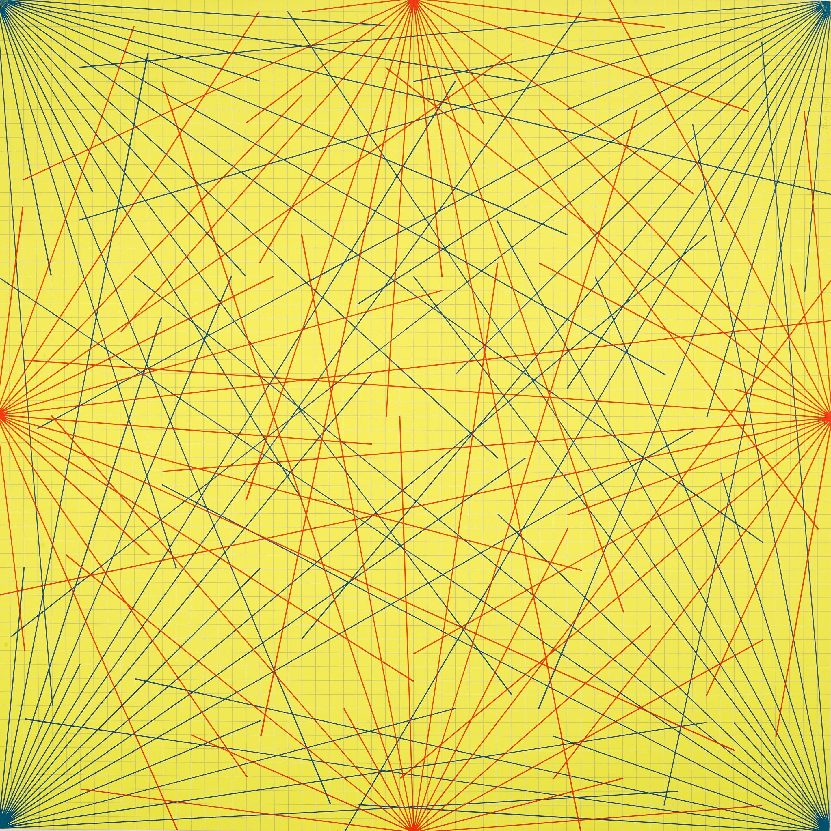 Plate 3, from Lines In Color on Color From Corners Sides and Centers to ...