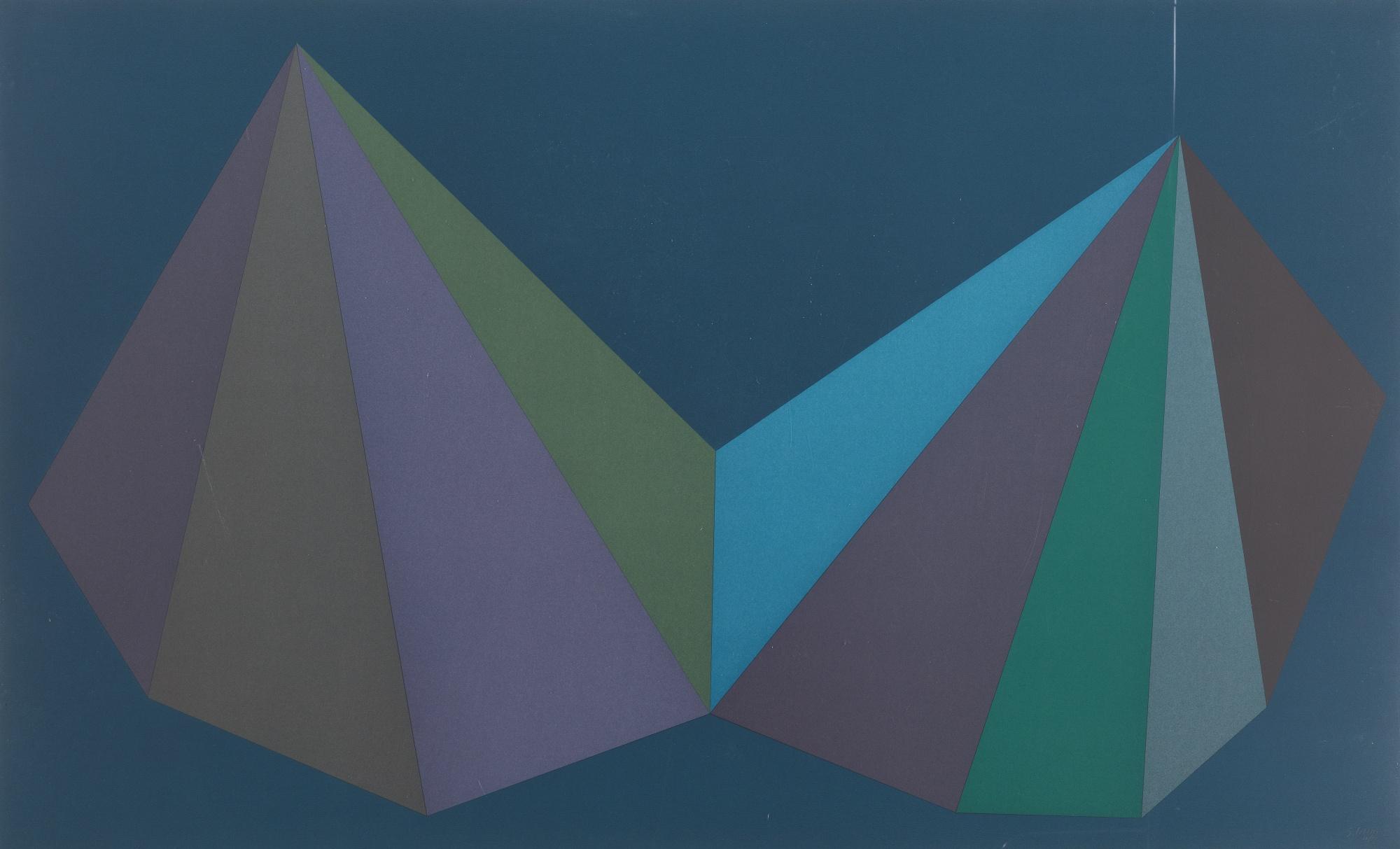 Two Assymetrical Pyramids: Two Plates (K. 1986.04) by Sol Lewitt | Art ...