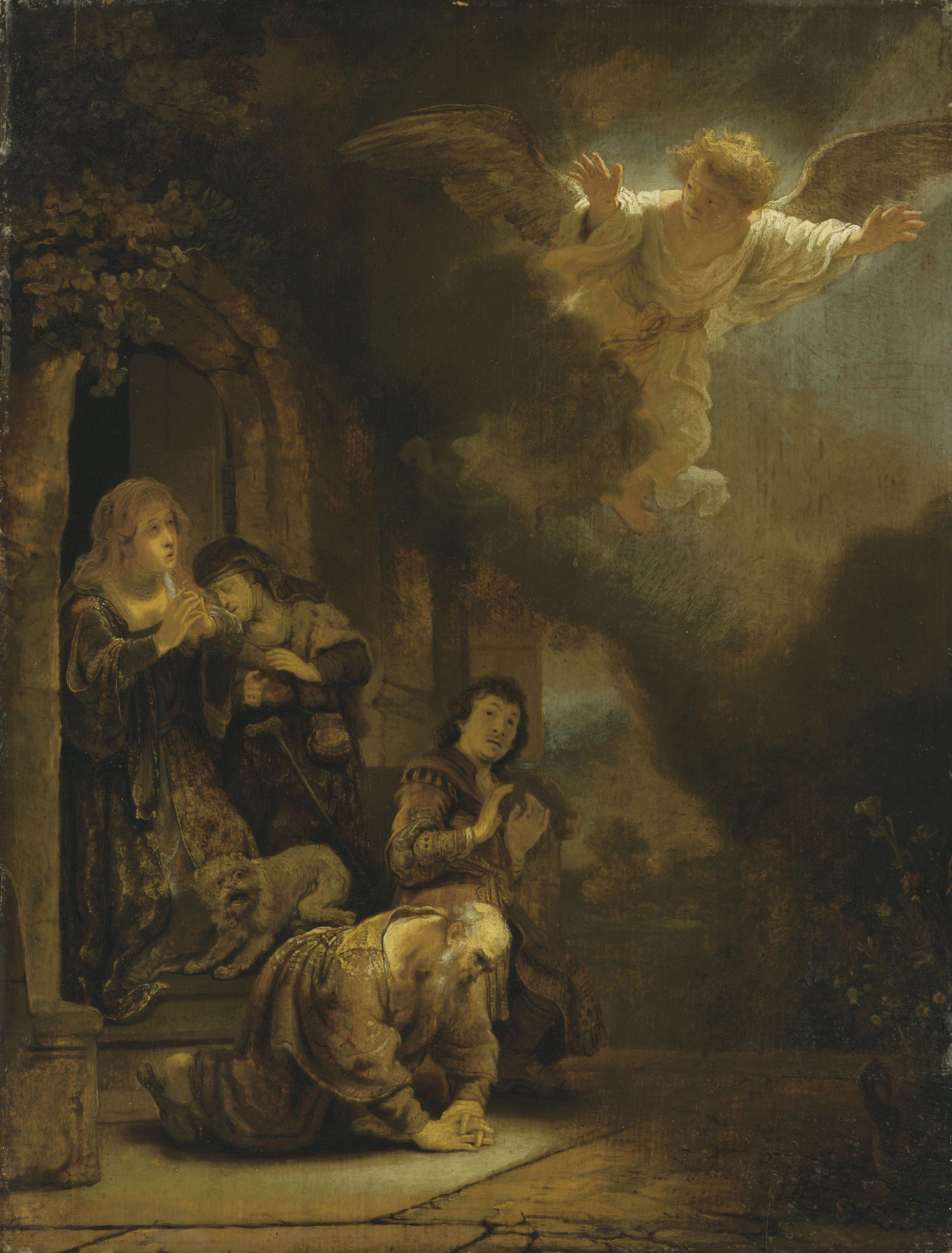 The Archangel Raphael taking leave of Tobit and his family | Art.Salon
