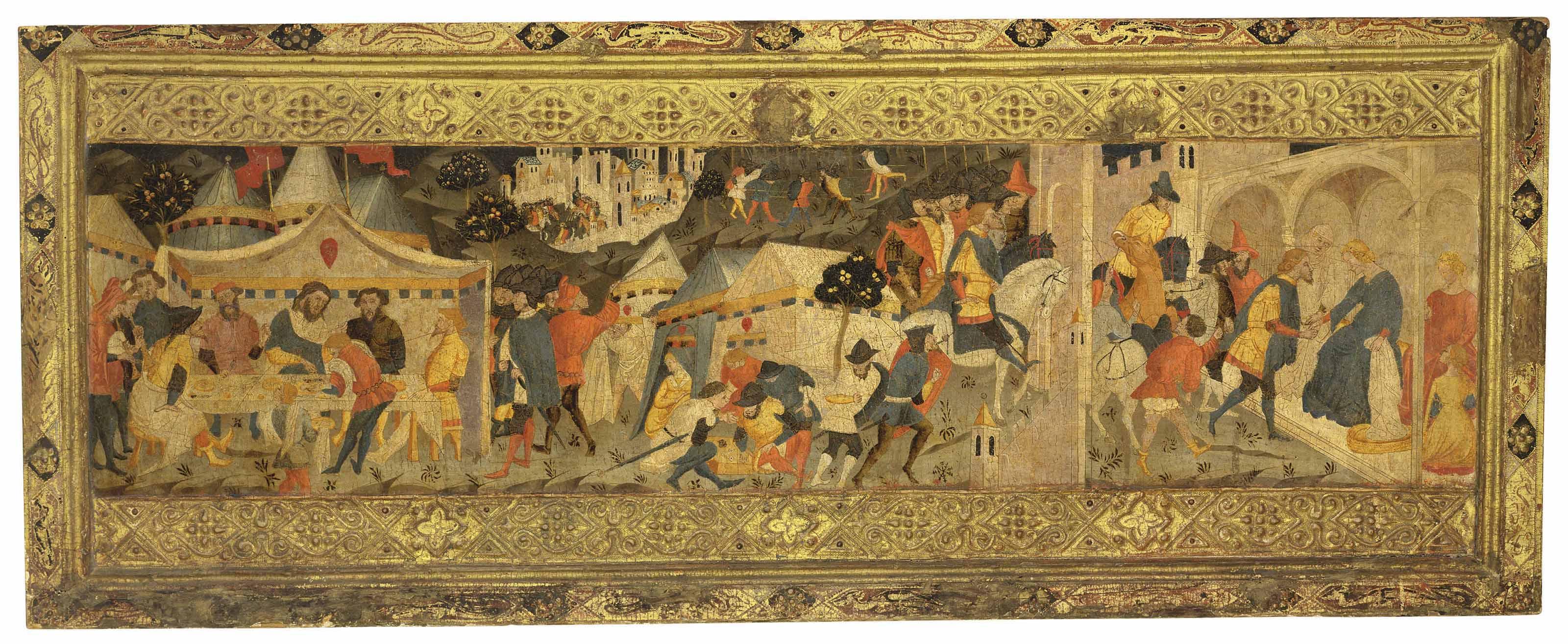 Episodes from the story of Lucretia: a cassone panel by The Master Of ...