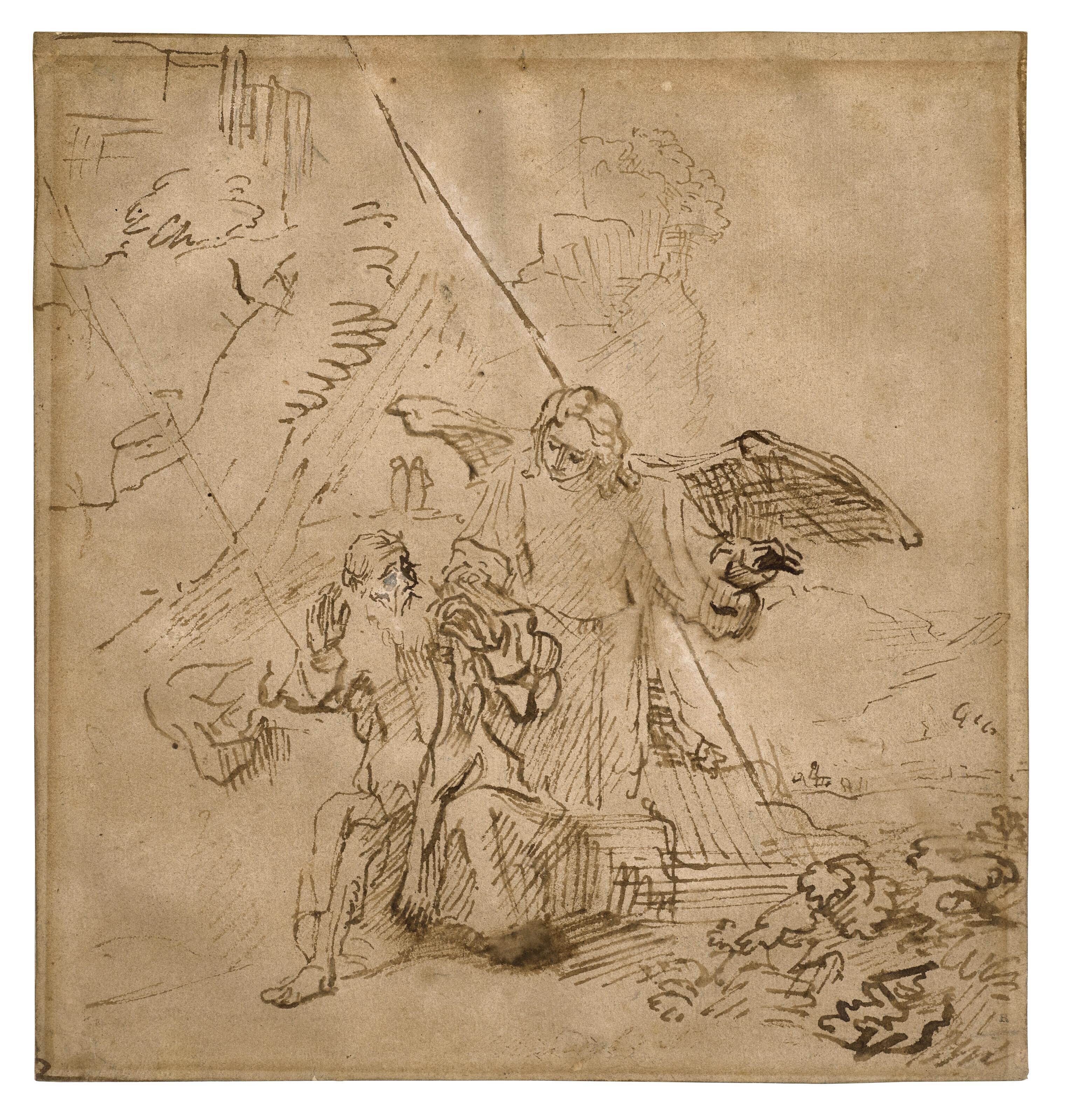 The prophet Elijah and the angel in the desert | Art.Salon