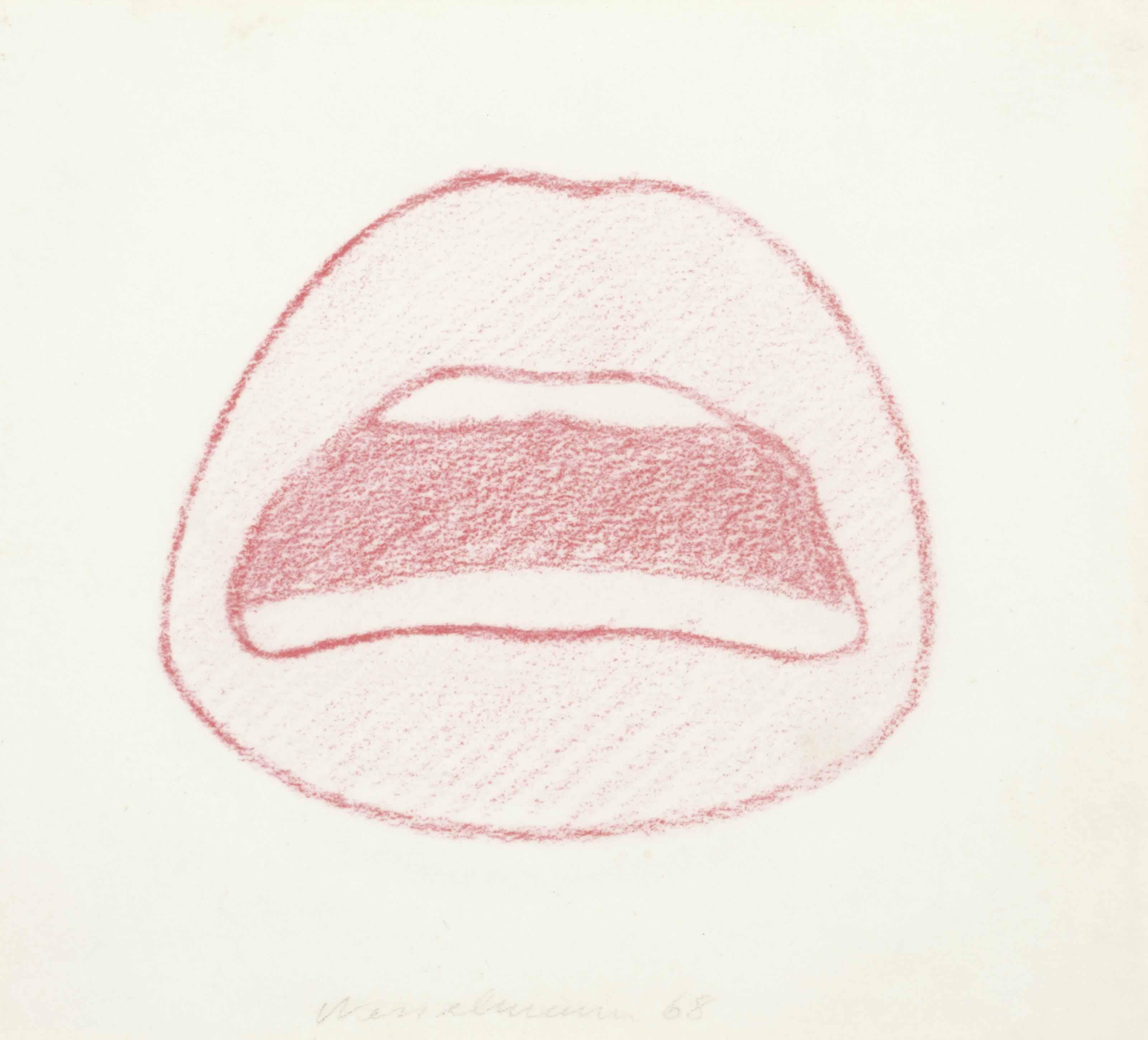 Drawing For "Stamped Indelibly" Mouth by Tom Wesselmann | Art.Salon