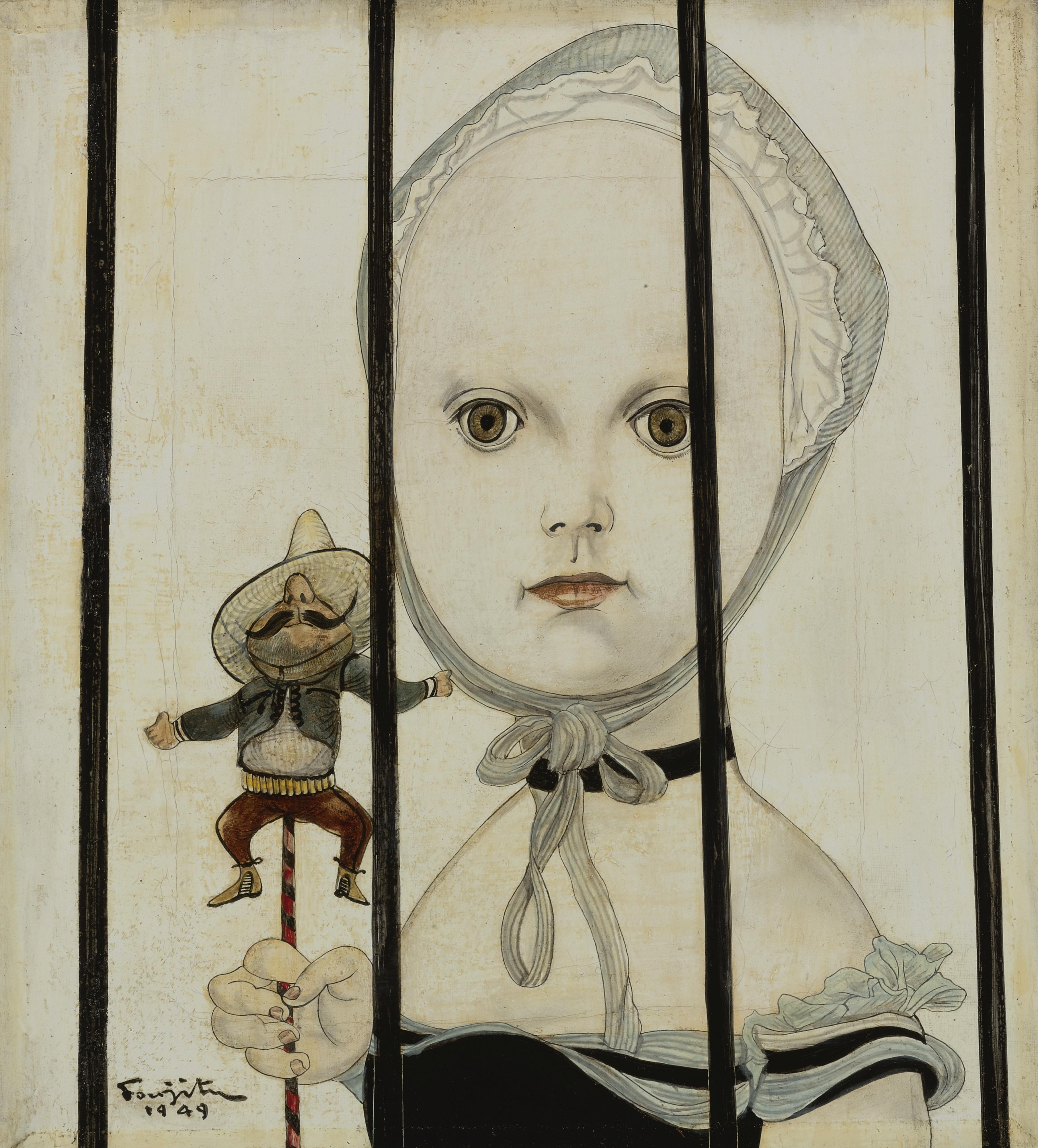 Jeune Fille À La Poupée Mexicaine by Tsuguharu Foujita | Art.Salon