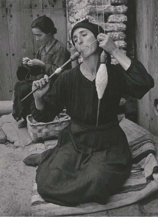 Spanish Spinner; and Child Sweeping, Spanish Village, 1951 by W. Eugene ...