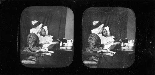 Tableaux including an invalid and portraits, circa late 1850s by ...