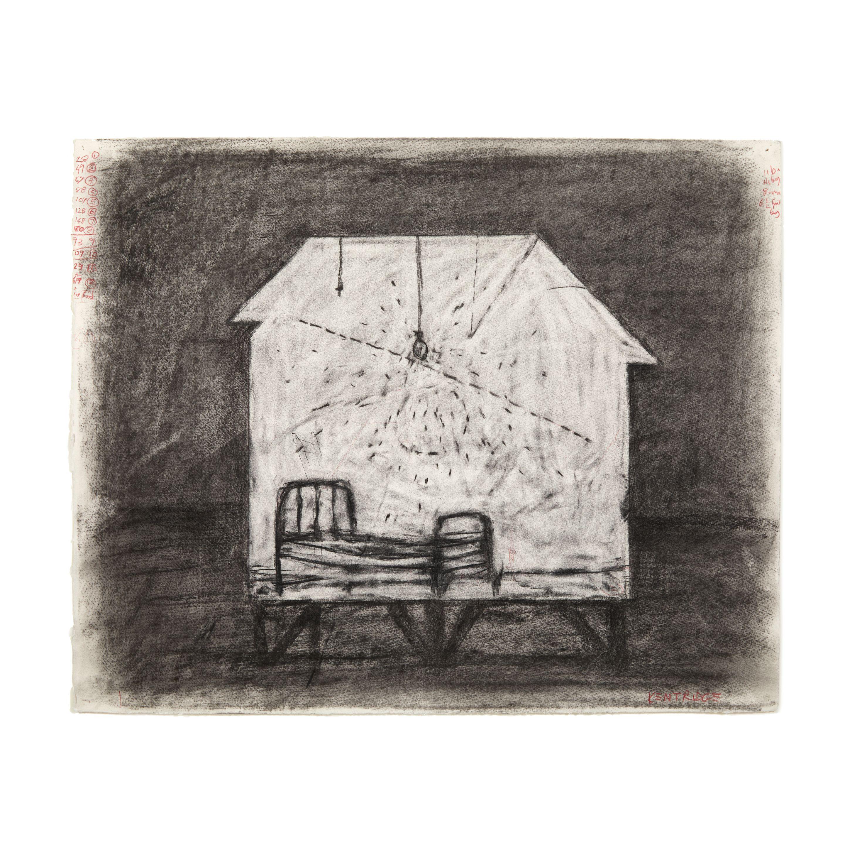 Drawing for 'Tide Table', 2003-04 by William Kentridge | Art.Salon