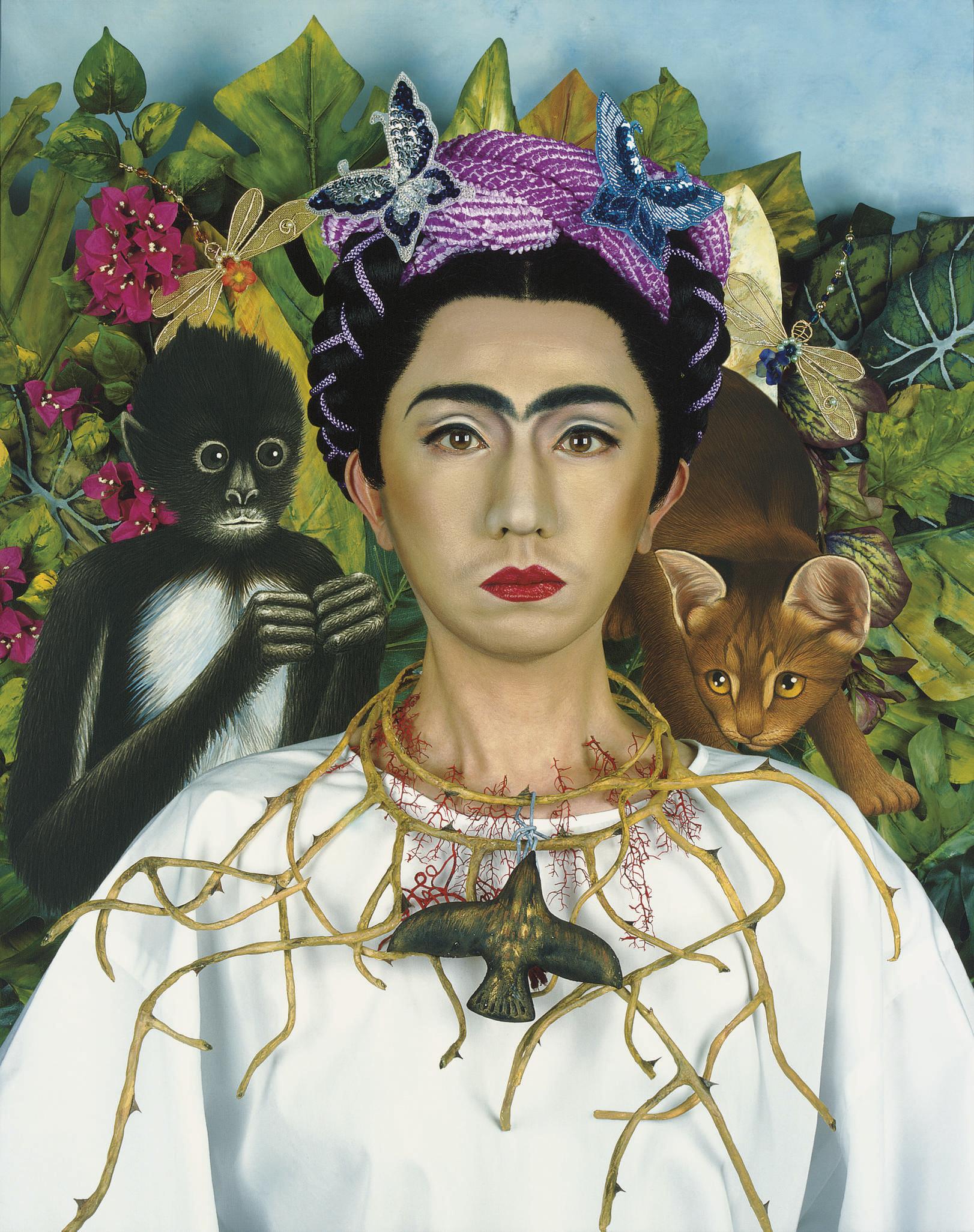 An Inner Dialogue with Frida Kahlo (Collar of Thorns) by Yasumasa ...